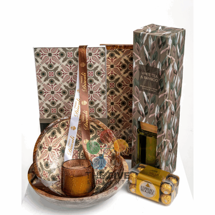 The Mango Wood Enamel Gift Hamper - The Five Elements